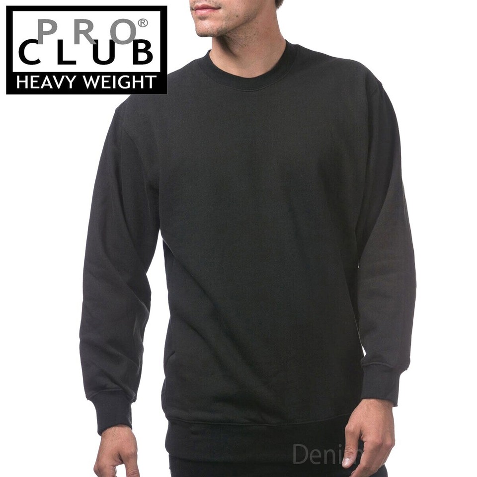 Pro Club Heavyweight Crew Neck Fleece Pullover Sweater Sweatshirts Size ...