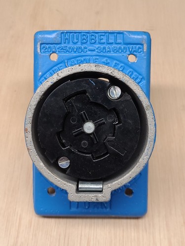 Hubbell HBL25403 30A 600V 4p 5w Locking Receptacle | eBay
