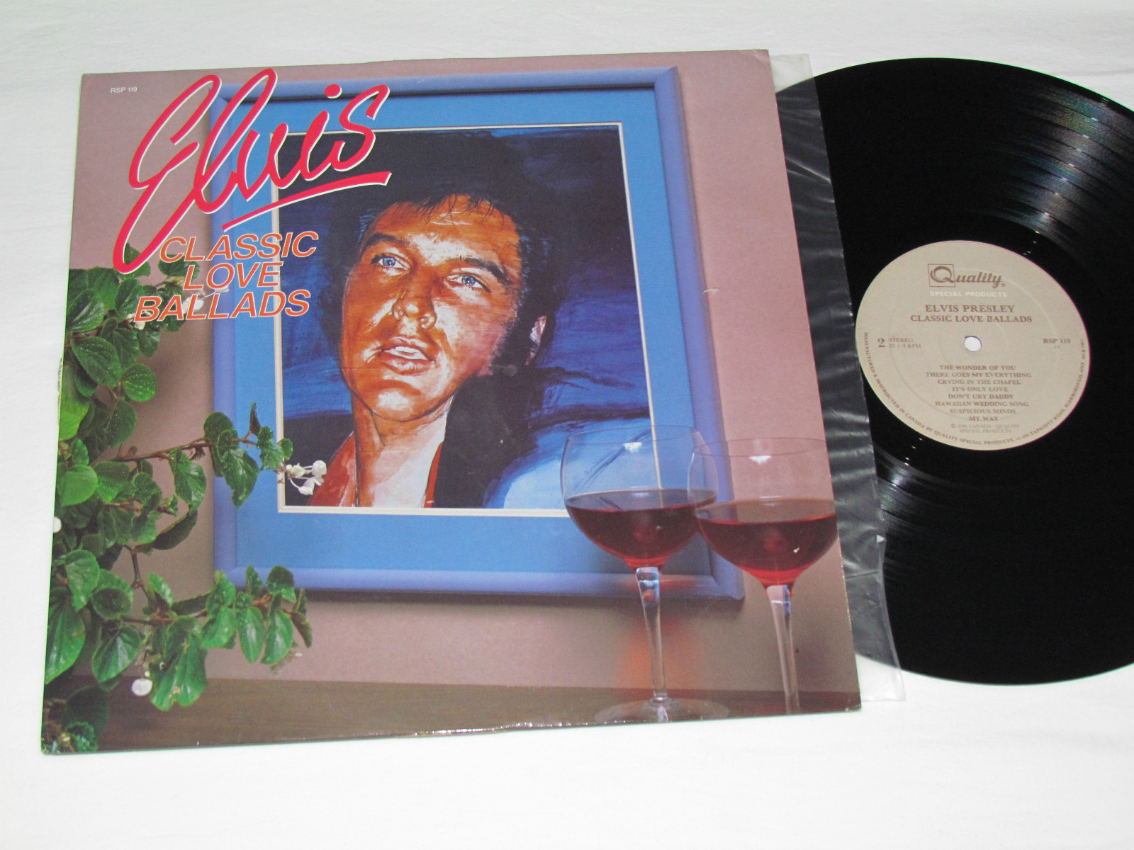 ELVIS PRESLEY Classic Love Ballads LP 1986 VG+/VG Quality Records ...