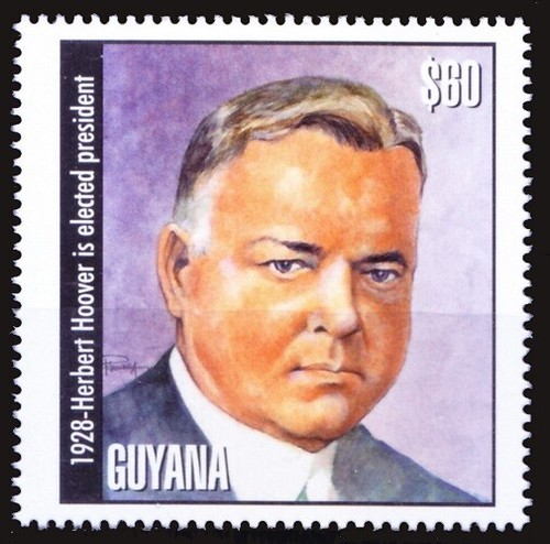 Guyana 2001 MNH, 1928 Herbert Hoover elected 36th President of USA ...