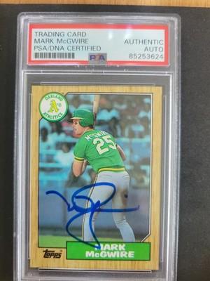 Mark McGwire signed 1987 Topps Rookie Card PSA DNA Slabbed #366 Auto | eBay