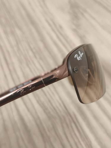 Ray Ban Bronze Metal Sunglasses Top Bar Semi Rimless RB 3217 014/13 ...