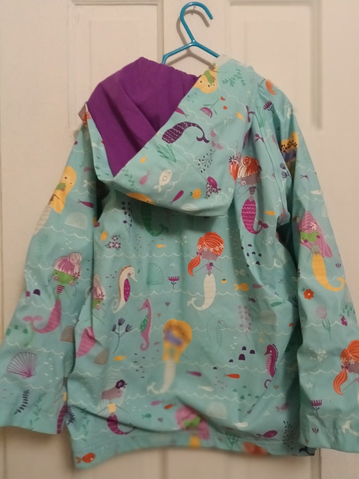 Oaki Girls Turquoise Mermaid Raincoat Size 6 Rain Jacket Coat E3 | eBay