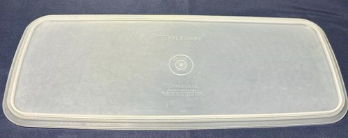 Large Rectangle Clear White Tupperware Replacement Lid Curved Corners ...