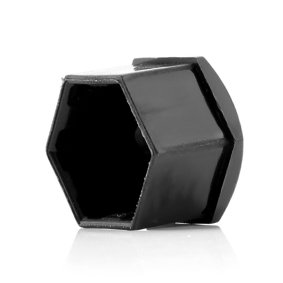 BLACK GLOSS 17mm ALLOY WHEEL NUT BOLT COVERS CAPS UNIVERSAL SET FOR All ...