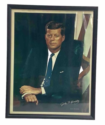 Vtg John Fitzgerald Kennedy JFK Portrait Photo Fabian Bachrach 11" x 14 ...
