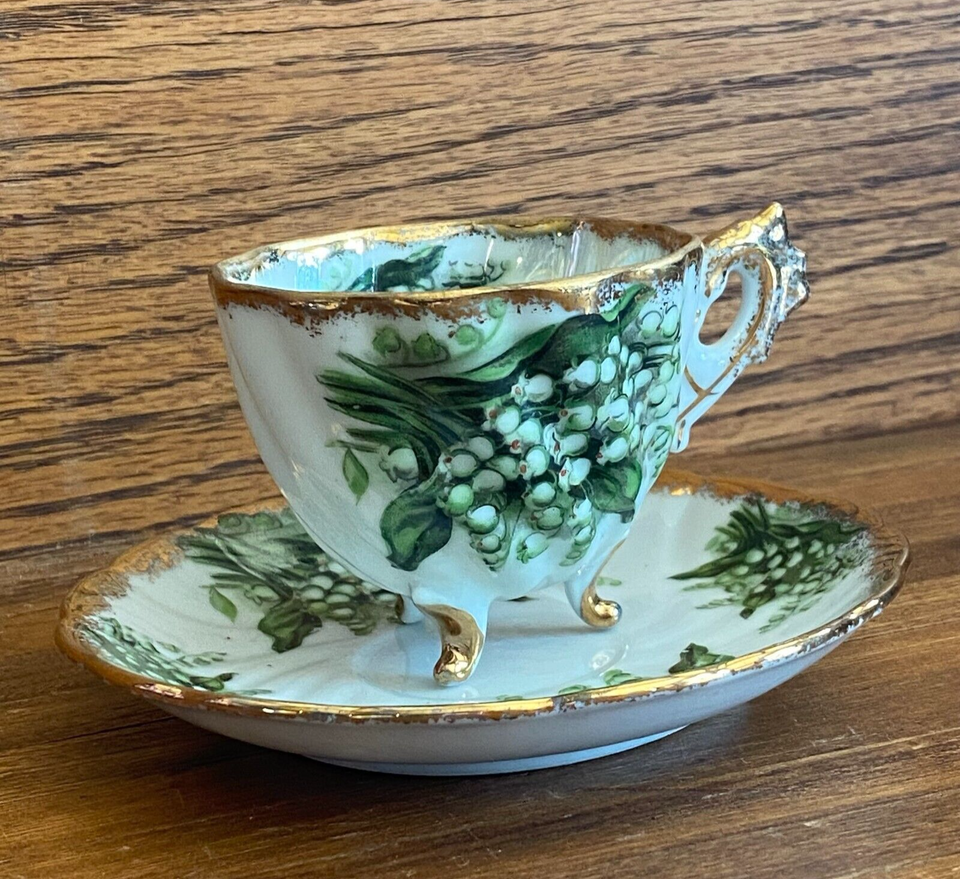 Vtg NAPCO China~Hand Painted~Teacup & Saucer~Lily of the Valley~IDD 240 ...