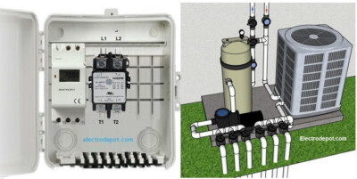 2 pole Timer 7 Day 24H Time Sw 40Amp 208V 240V, 2 Circuit, Heater 50A ...