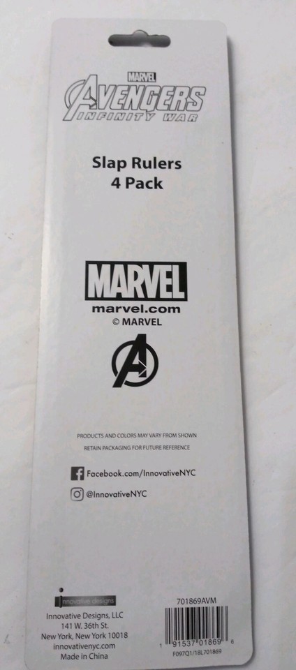 Avengers Slap Rulers Bracelets 4 Pack New Birthday Party Favor | eBay