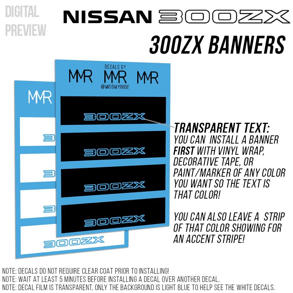 1/64 Scale NISSAN 300ZX Custom Waterslide Decals Headlight Taillight ...