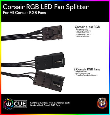 Corsair RGB LED Fan Splitter Cable | eBay