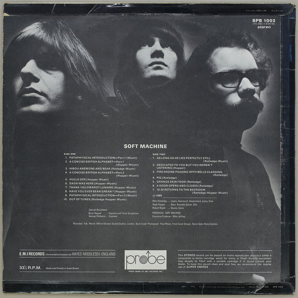 The Soft Machine - Volume Two - EMI/Probe Original 1969 UK Release ...