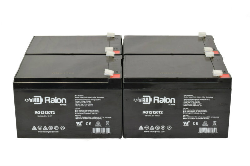 Raion Power 12V 12Ah Battery For Unikor MxVolta VT1212 - 4 Pack ...