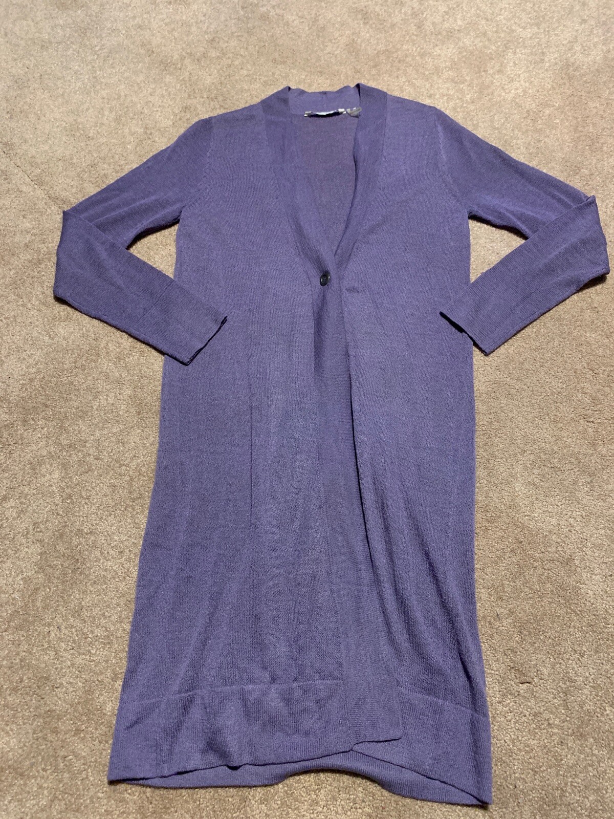 Soft Surroundings Purple Long Duster Cardigan Sweater… - Gem