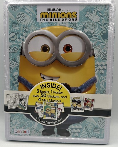 Minions The Rise Of Gru Activity Kit 3 Books 1 Poster 50 Stickers 4 ...