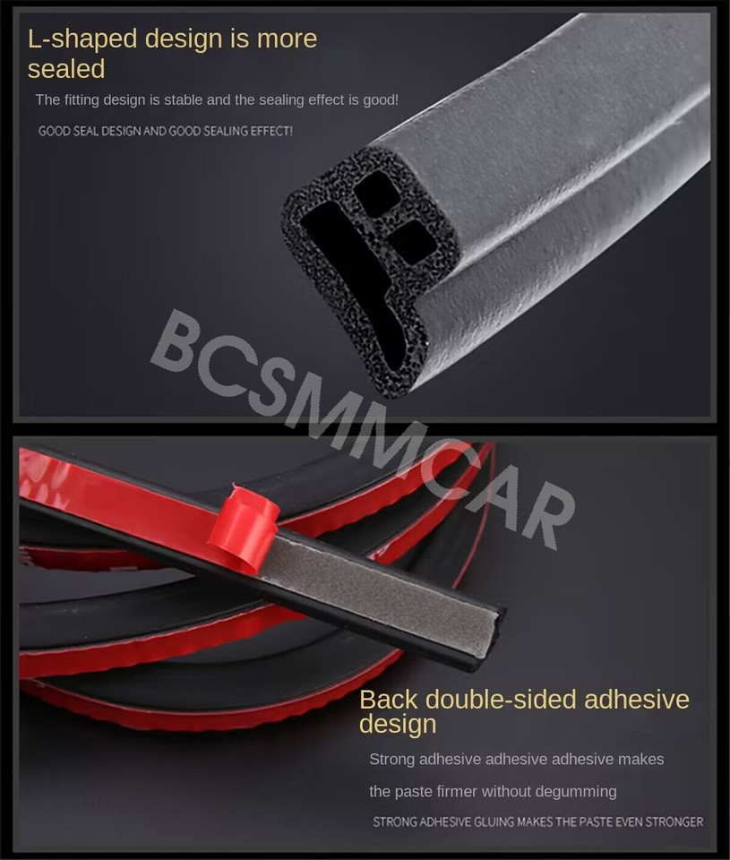 16ft L-Shape Car Door Edge Guard Molding Trim Rubber Edge Strip Seal ...