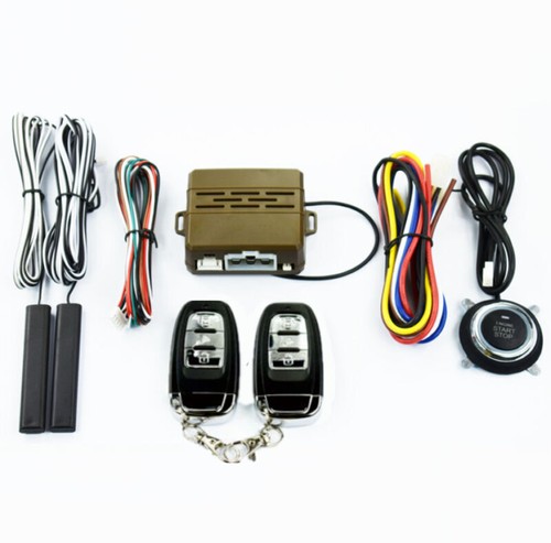 12V Vehicle Alarm System Keyless Entry Push Button Ignition Remote ...