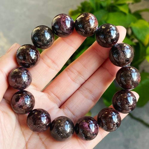 15mm Natural Red Garnet Crystal Beads Bracelet AAAA | eBay
