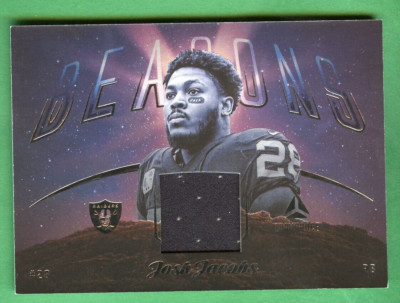 JOSH JACOBS 2023 LUMINANCE FOOTBALL BEACONS JERSEY RELIC LAS VEGAS ...