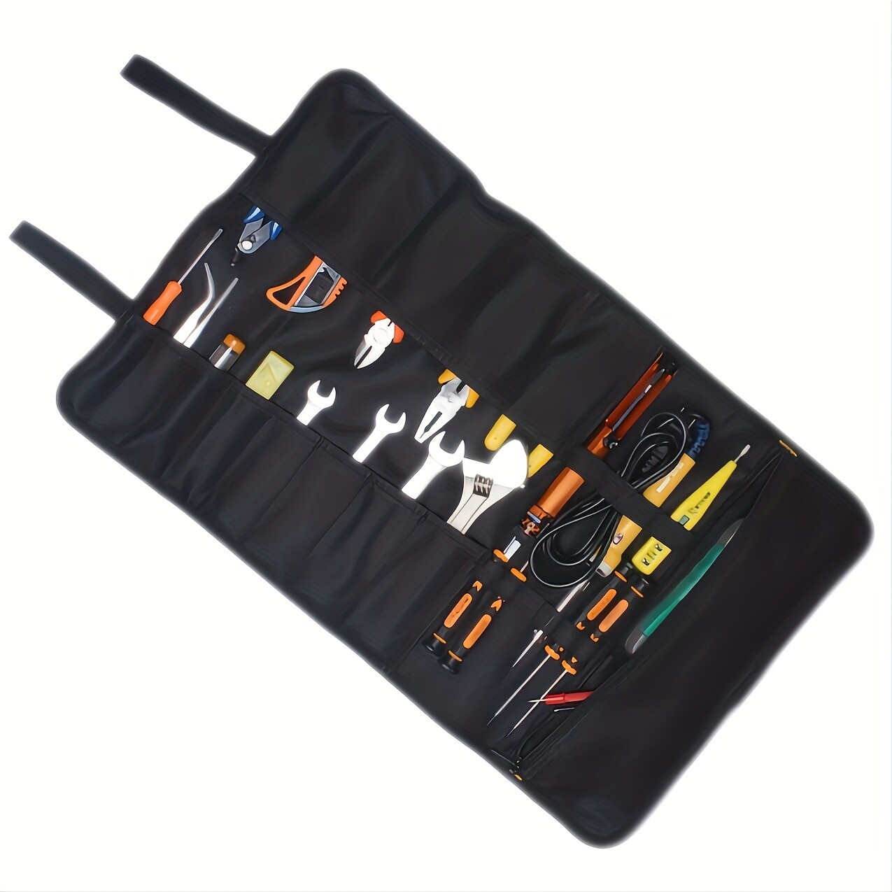 Roller Tool Storage Bag Fold Spanner Case Canvas Wrench Roll ...