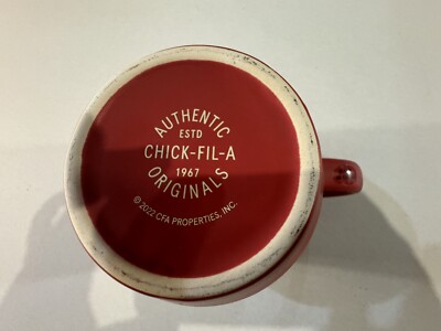 Chick-Fil-A Wide Coffee Mug Red Outside And Inside. Merry Christmas ...