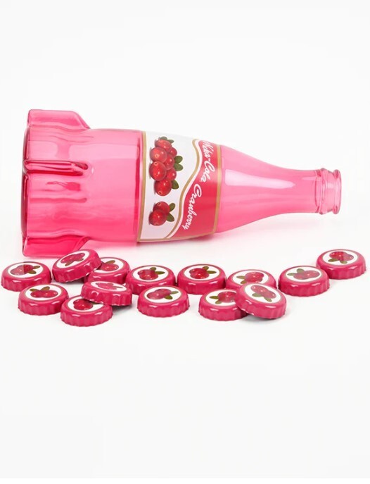 Fallout Nuka Cola Cranberry Glass Bottle + 10 Bottle Caps Rocket ...