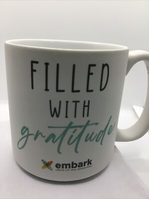 FILLED WITH GRATITUDE MUG. EMBARK14oz Coffee Mug. Art Deco Print Mug ...
