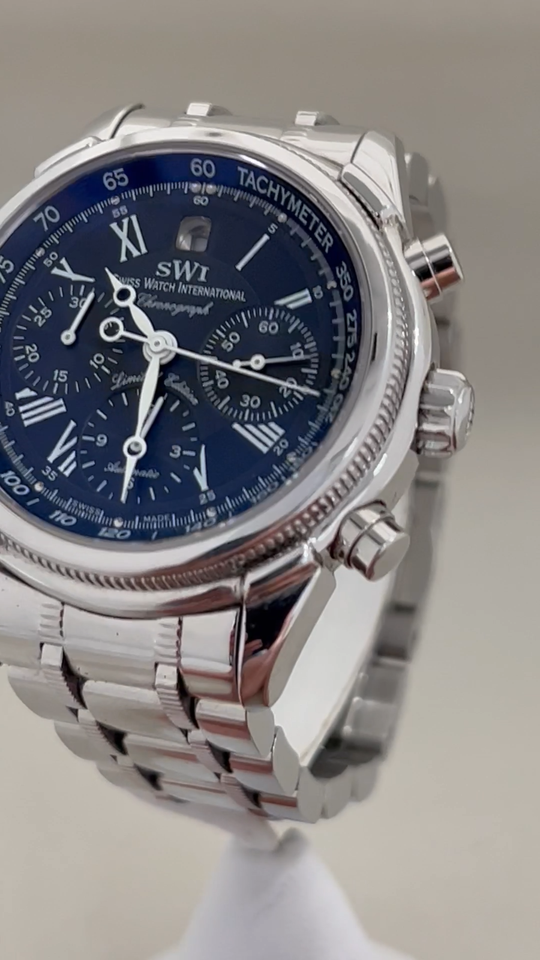 SWI SWISS WATCH INTERNATIONAL STAINLESS STEEL MEN'S CHRONOGRAPH LIMITED ...