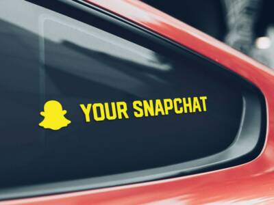 (2)x CUSTOM USERNAME SNAPCHAT yellow Vinyl Decal Personalized Sticker ...