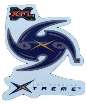 XFL Los Angeles Xtreme Sticker 2001 Vintage Football Logo Decal Multi ...
