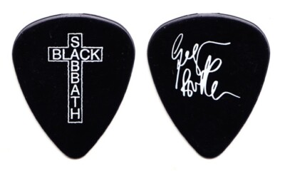 Black Sabbath Geezer Butler Signature Cross Black Guitar Pick - 2007 ...