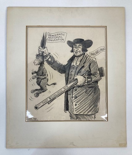 George "GEE TEE" Maxwell Original Cartoon Art Democratic Convention ...