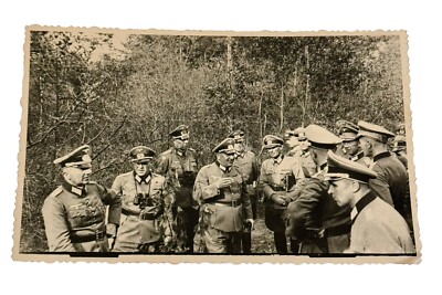 WW2 Photo Group Older German Wehrmacht Officers Surrounded By Trees ...