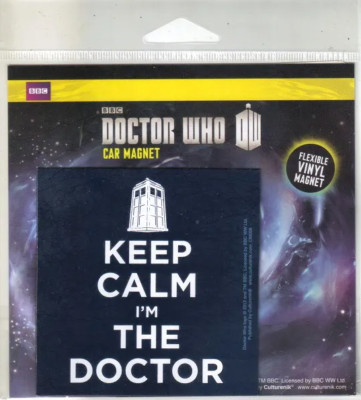 Doctor Who Keep Calm I'm The Doctor Car Magnet | eBay