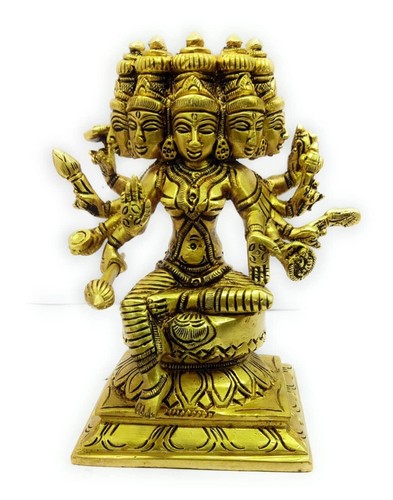 Goddess Gayatri Devi Mata Idol Brass Statue Figurine Sculpture Gift ...