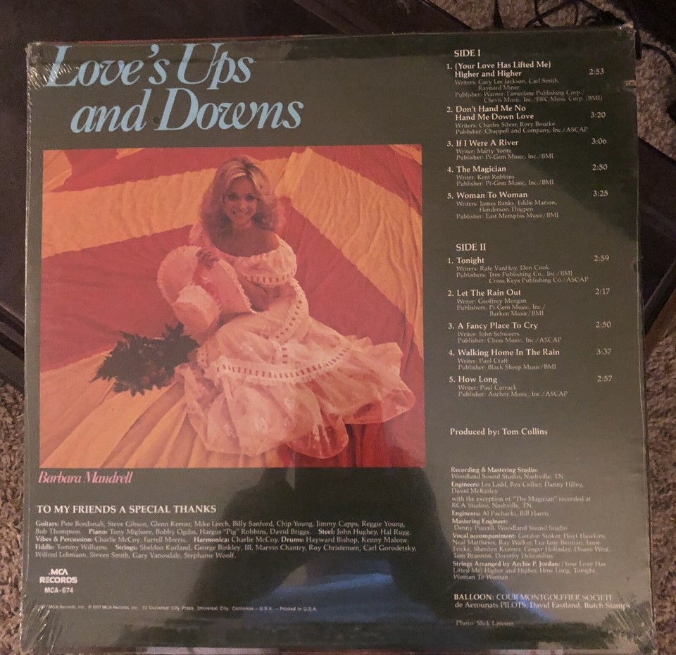 Barbara Mandrell Love's Ups And Downs LP Mint Sealed MCA 33 RPM Brand ...