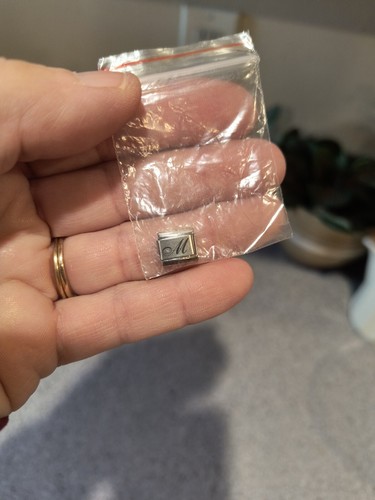 UBERRY Italian Silver Charm Bracelet Link 9mm Laser Etched Letter M Or ...