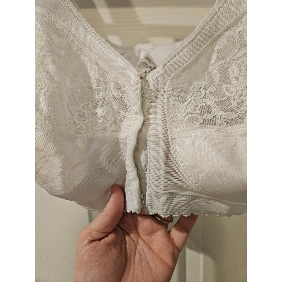 Glamorise Wireless Front Closure Bra 44B QX705 Unpadded Full Coverage ...
