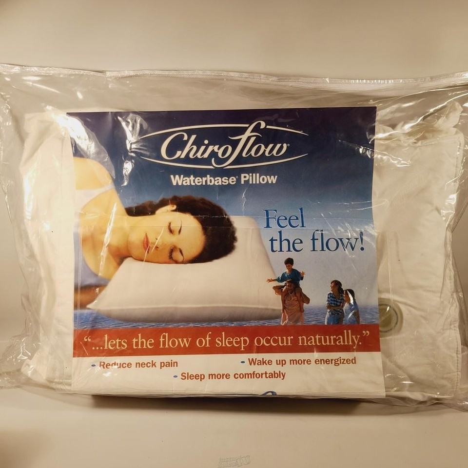 Chiroflow Waterbase Water Pillow Helps Neck Support Original Fiber Pain ...