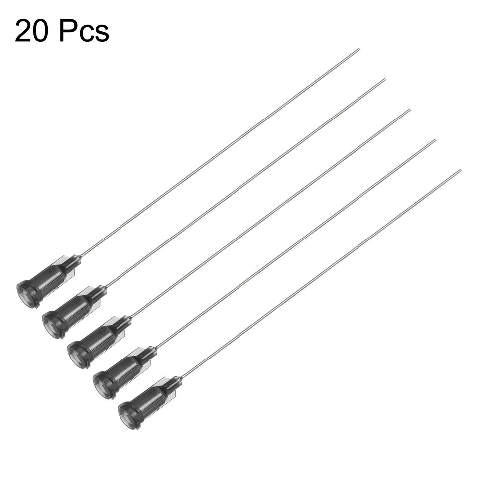20Pcs 22G Dispensing Needles, 4" Steel Needle Tube Flexible Needle Grey ...