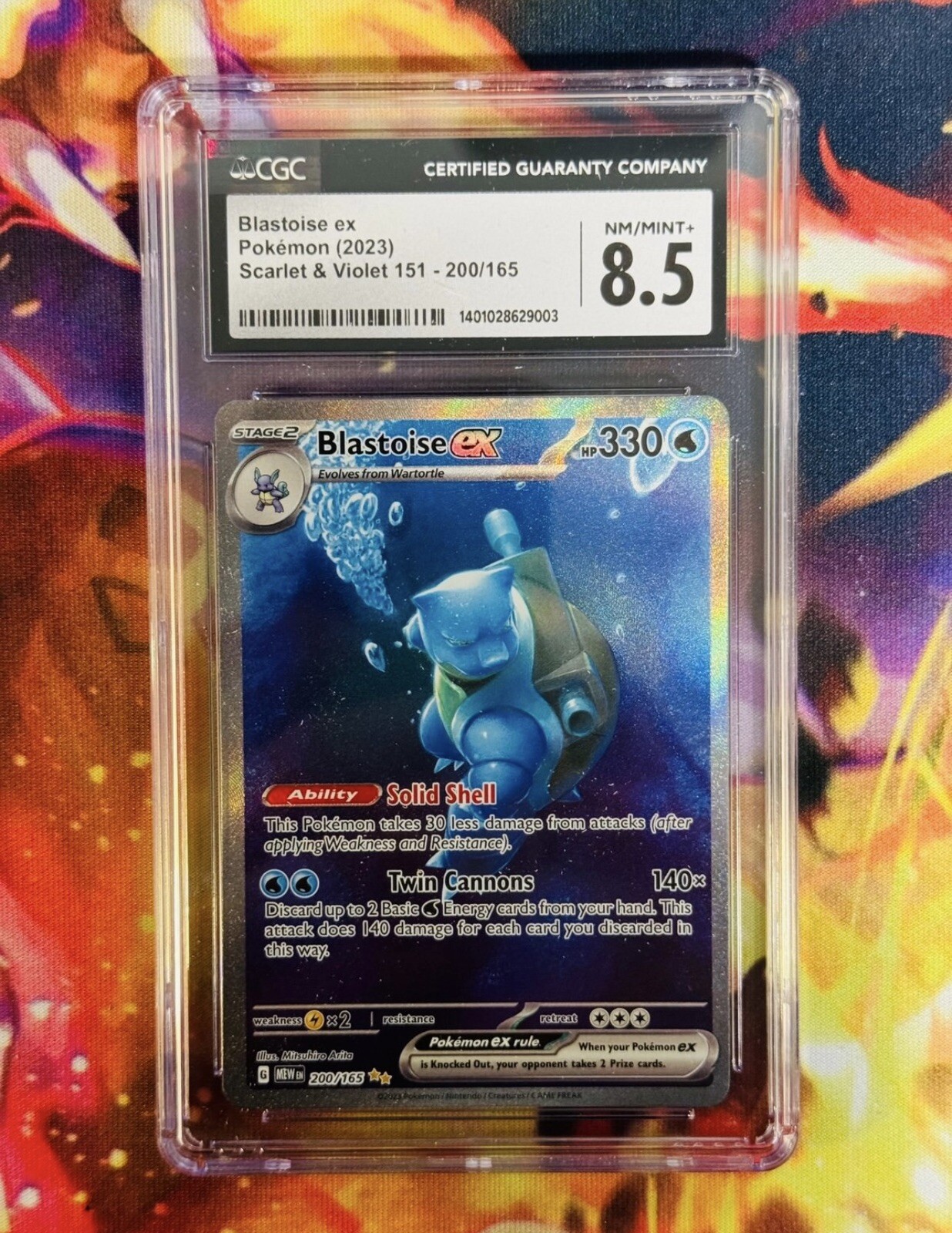 Blastoise EX Alt Art 200/165 Graded CGC 8.5 Scarlet & Violet 151 ...