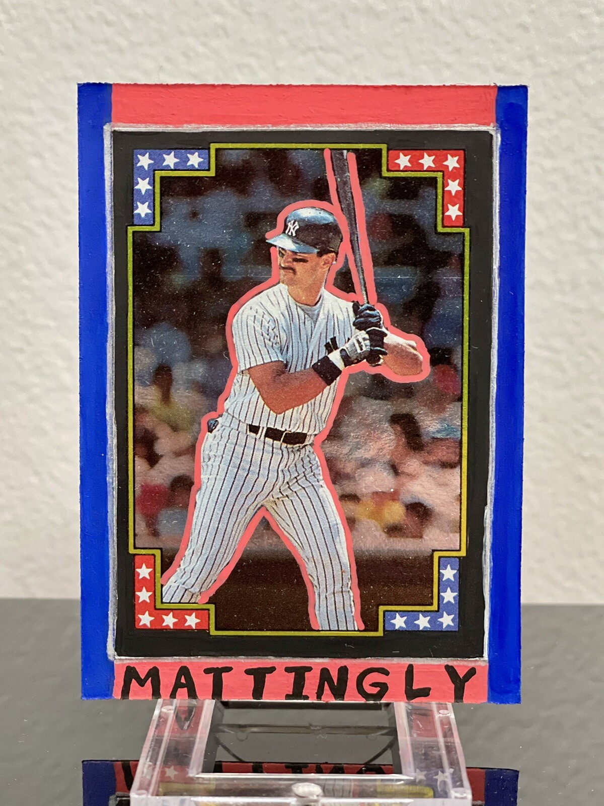 Don Mattingly Art Card ⚾️ 1/1 ⚾️ 1988 Topps Foil Sticker ⭐ New York ...