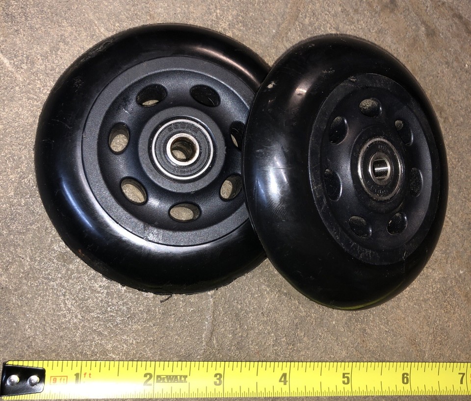 TWO 4" Anti-Tip Wheel Assembly for Jazzy 1450, Quantum Q1450, & R4000 ...