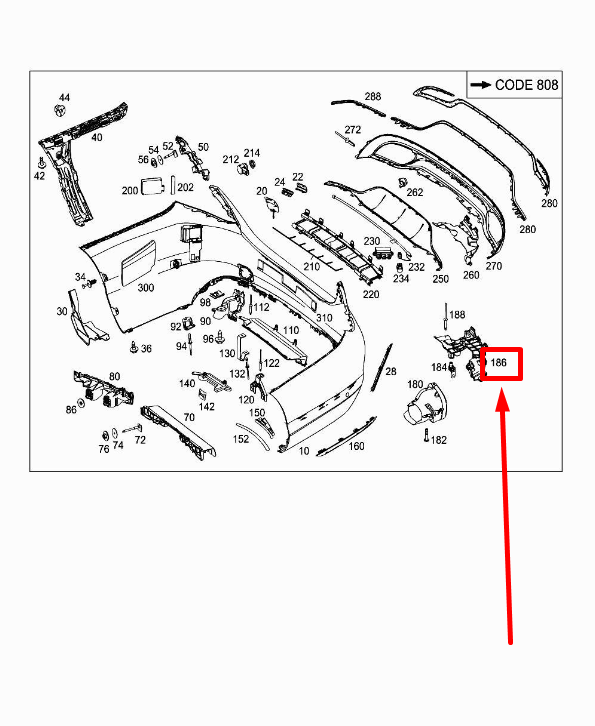 Mercedes-Benz C W205 Stoßstangenhalter hinten links A2058850102 NEU ...