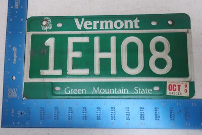 Vermont License Plate Tag VT 1990 90 Natural Sticker 1EH08 | eBay