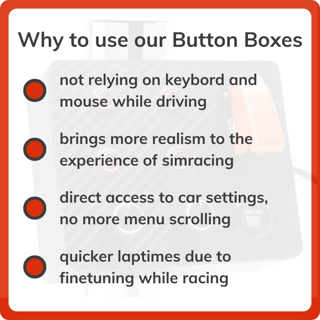 Button Box Sim Racing Desk Clamp Encoder Start/Stop Momentaty-Safety ...
