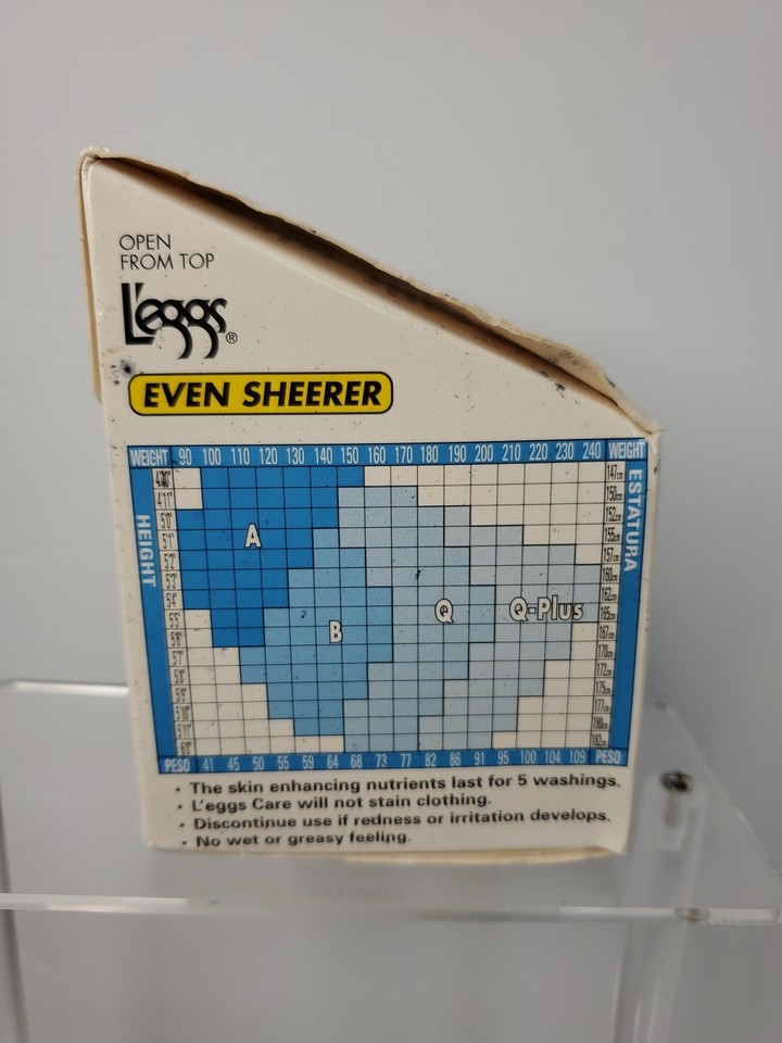 Leggs Care sheer Control Top Size Q Suntan Enhanced Toe ANTI-CELLULITE ...