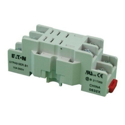 NEW Eaton D7PA9 8-Blade Relay Socket 10-Amp 300-Volt AC DIN Rail/Panel ...