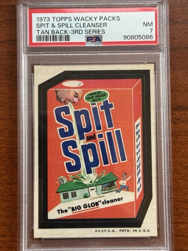 1973 Topps Wacky Packages, Series 3 SPIT AND SPILL PSA 7 NM | eBay