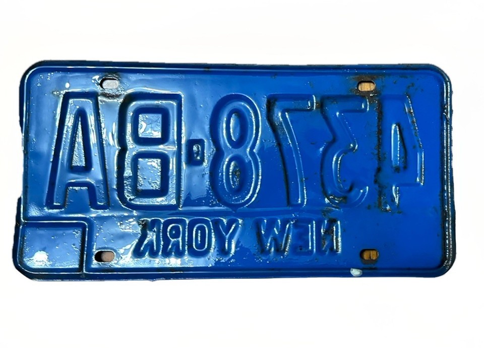 Vintage NY Bicycle License Plate 1578-ABA 1970s Mini Tag Rustic | eBay